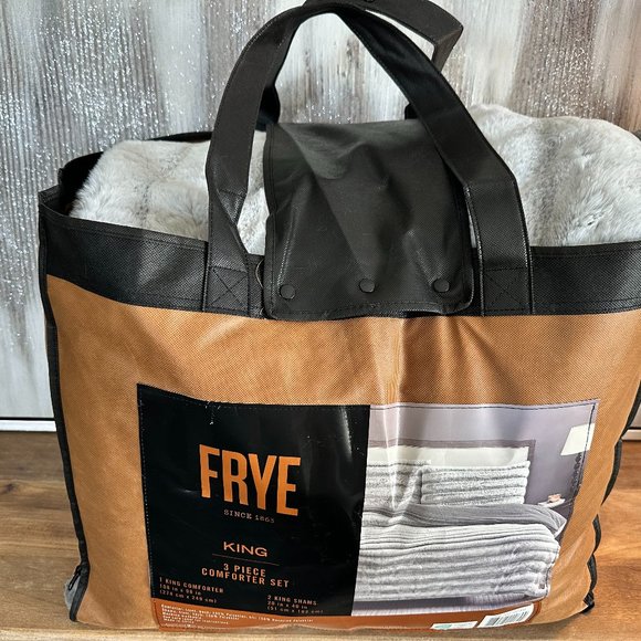 Frye | Bedding | Frye 3 Pc King Faux Fur Bedding Set Grey Color | Poshmark